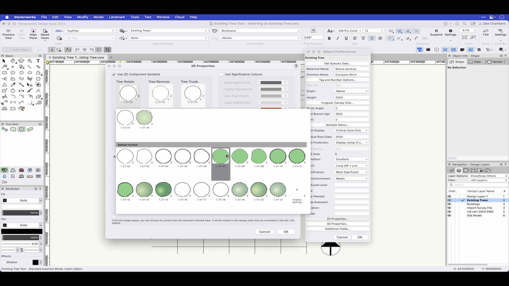 Existing Tree Tool Inserting A Existing Tree 2024 Vectorworks 5993